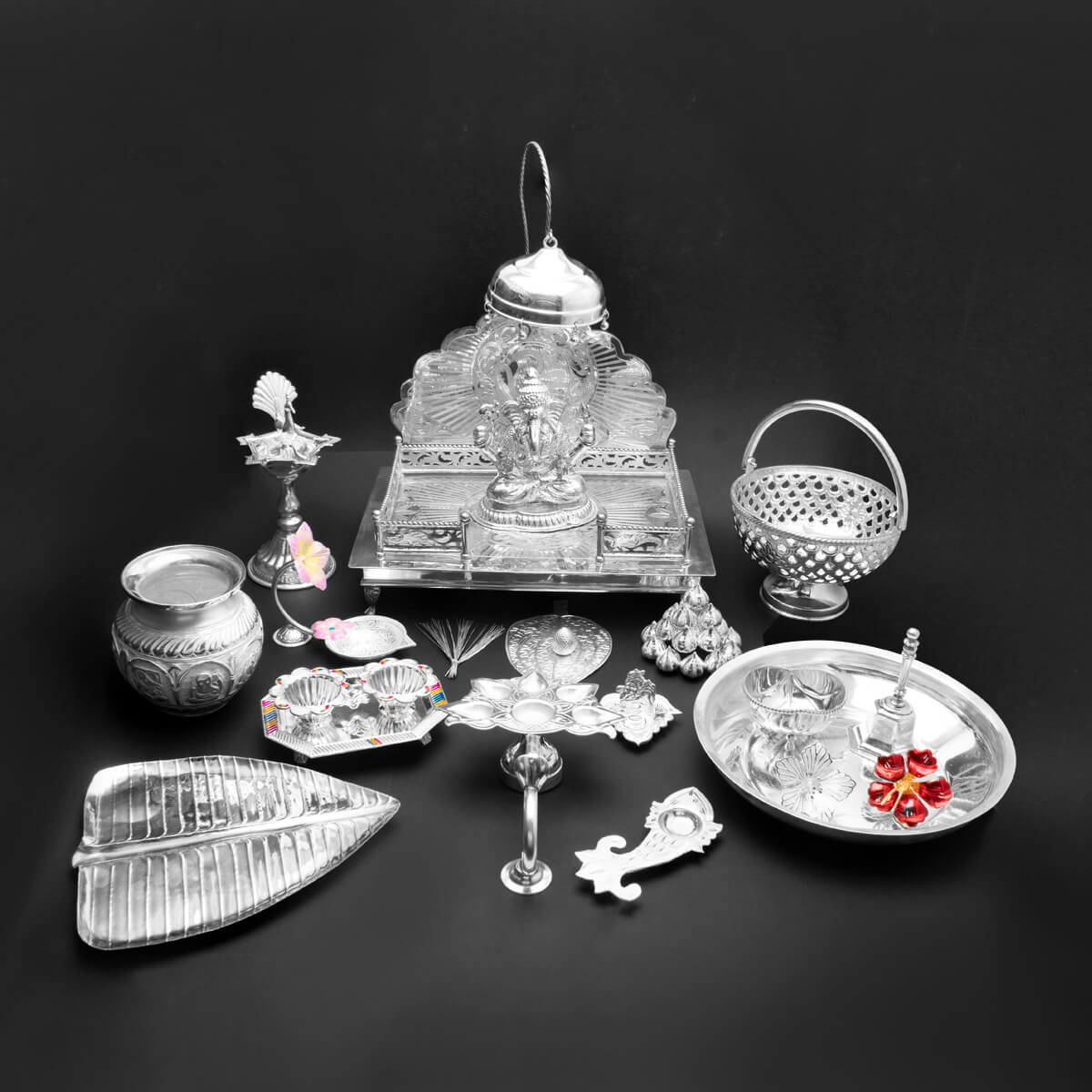 Buy Silver Pooja Articles Online | Pure Silver Pooja Items ...